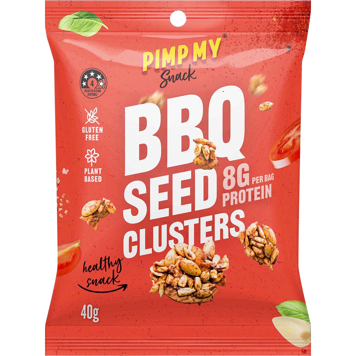 Buy Pimp My Snack BBQ Seeds Clusters 40g (Pack of 12) - MyDeal Australia
