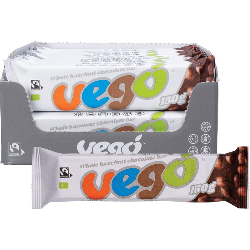 Buy Vego Whole Hazelnut Chocolate Bar 150g (Pack of 20) - MyDeal