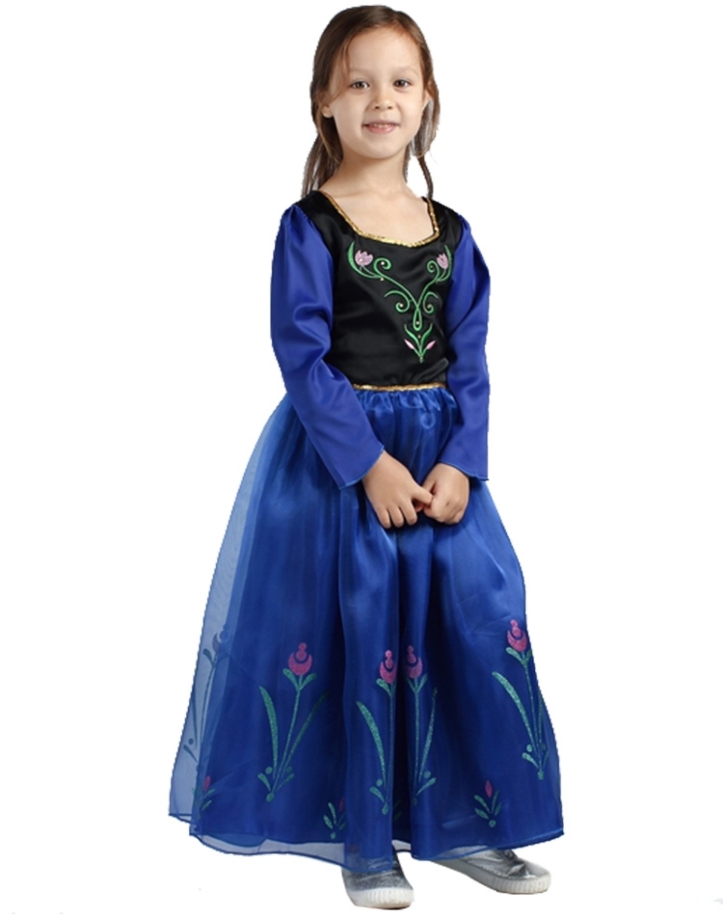 Buy Costume Bay Girl's Long Sleeve Anna Dress Frozen Costume Elsa Anna ...