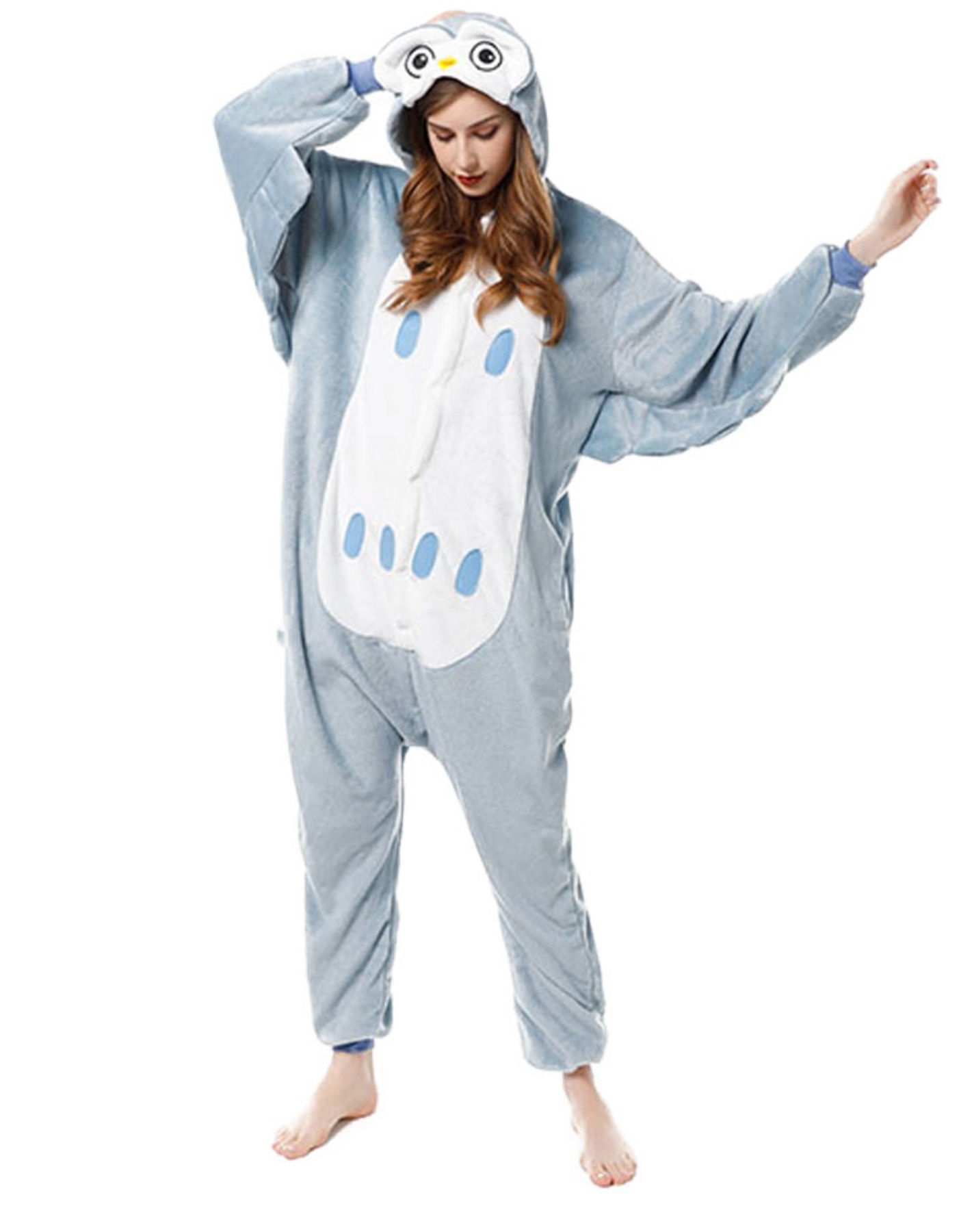 Buy Costume Bay Zoo Animal Owl Onesie Pajamas Kigirumi for Women Men ...