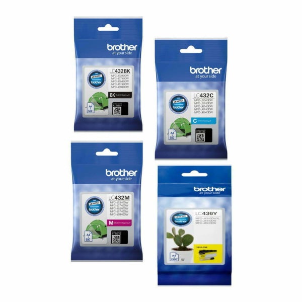 Buy Genuine Brother LC432 C/M/Y/K Ink Set Value Pack for MFC-J5740DW ...