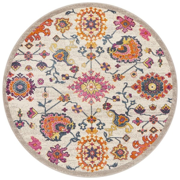 Buy Babylon Lily in Multi Coloured : Round Rug - MyDeal Australia
