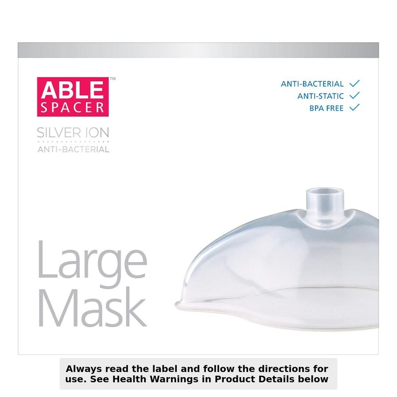 Buy ABLE Spacer Whistle Mask AntiBacterial Large - MyDeal