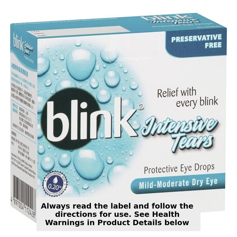 Buy Blink Intensive Tears Eye Drops 20 x 0.4ml Vials - MyDeal Australia