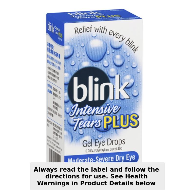 Buy Blink Intensive Tears Plus Liquid Gel Eye Drops 10ml - MyDeal Australia