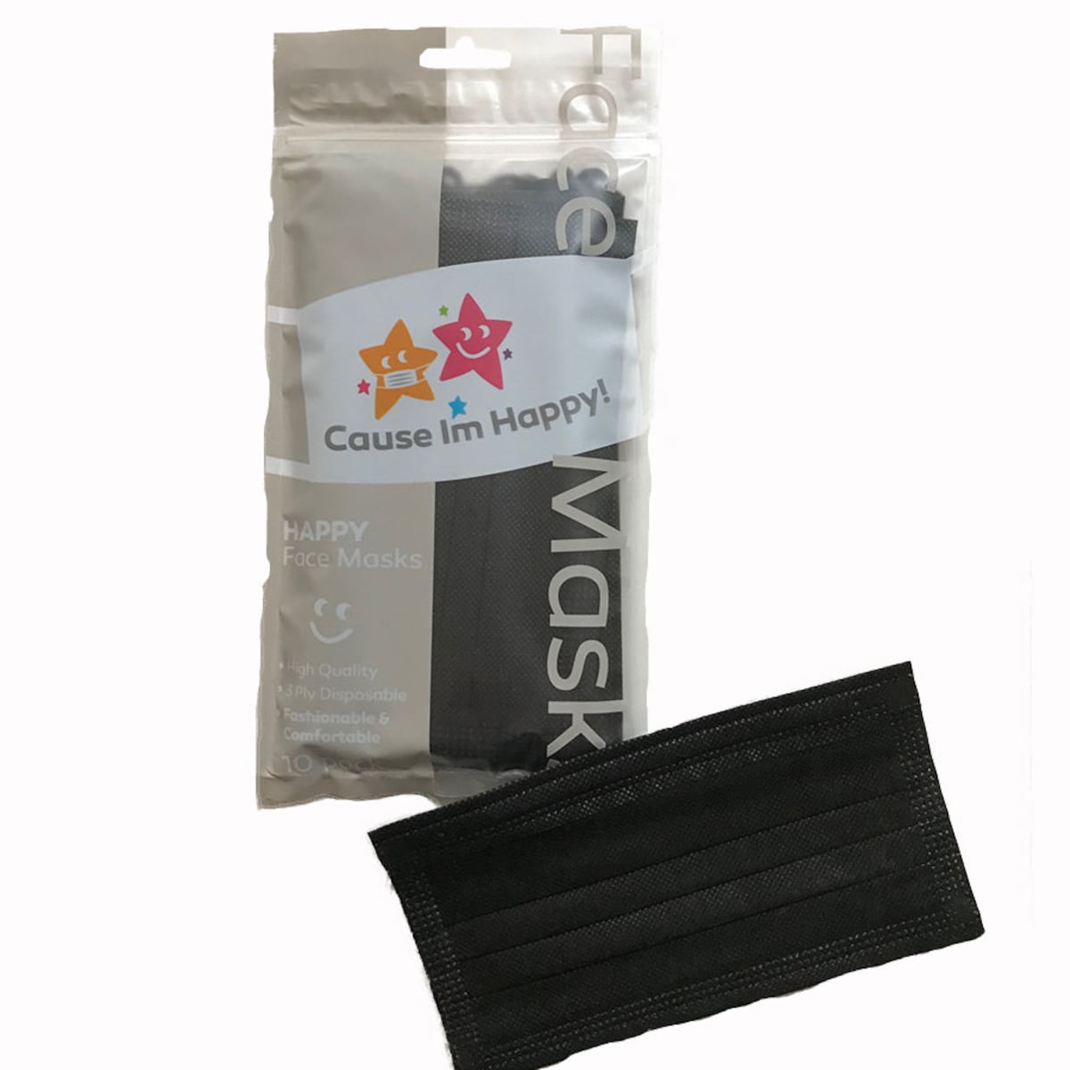 Buy Cause Im Happy Face Mask Charcoal 10 Pack - MyDeal Australia