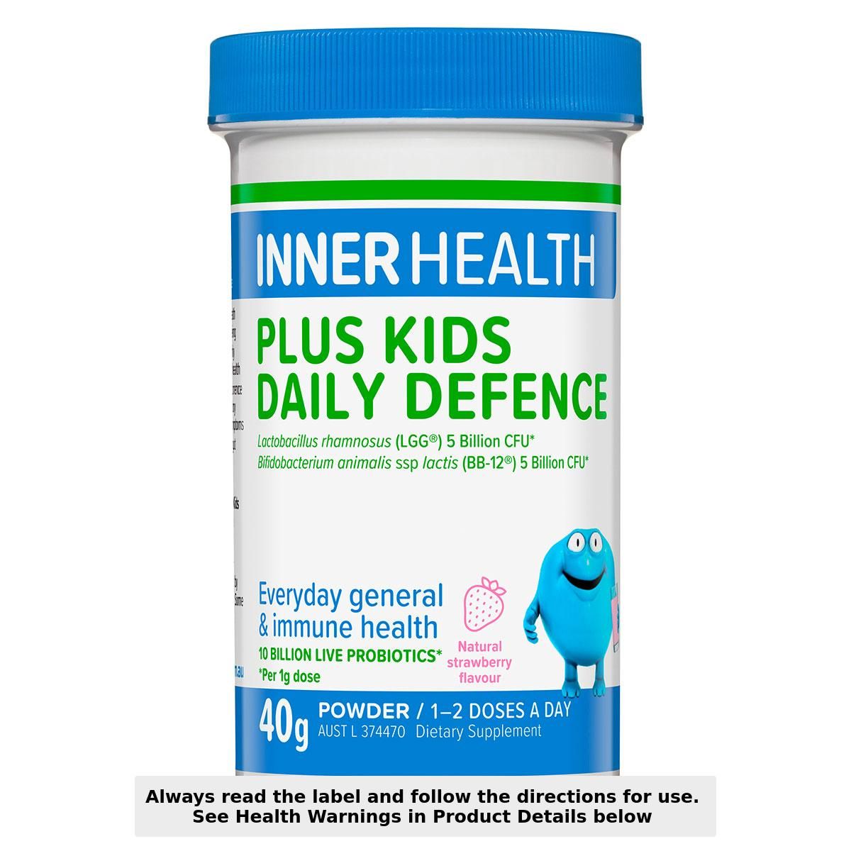 Buy Inner Health Plus Kids Daily Defence Probiotic Powder 40g - MyDeal ...