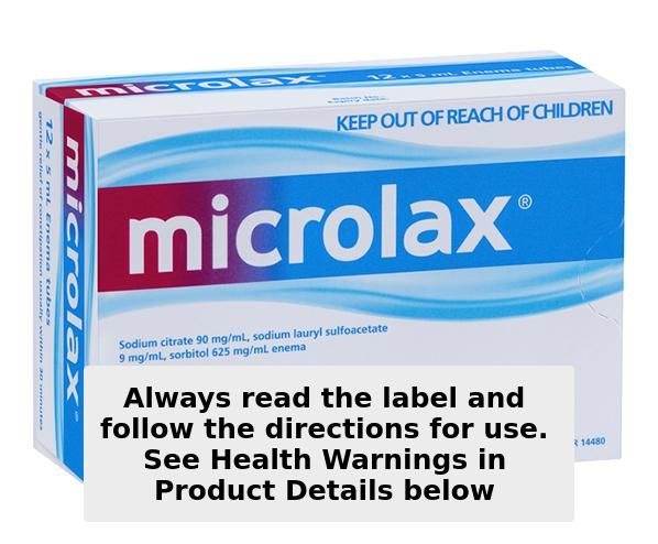 Buy Microlax Enemas 12 x 5ml - MyDeal Australia