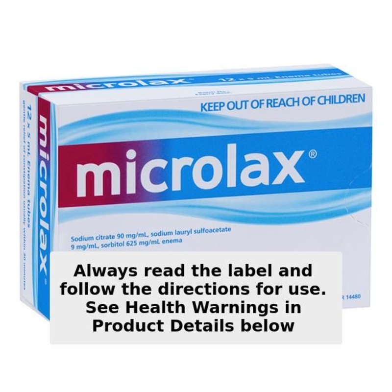 Buy Microlax Enemas 12 x 5ml - MyDeal