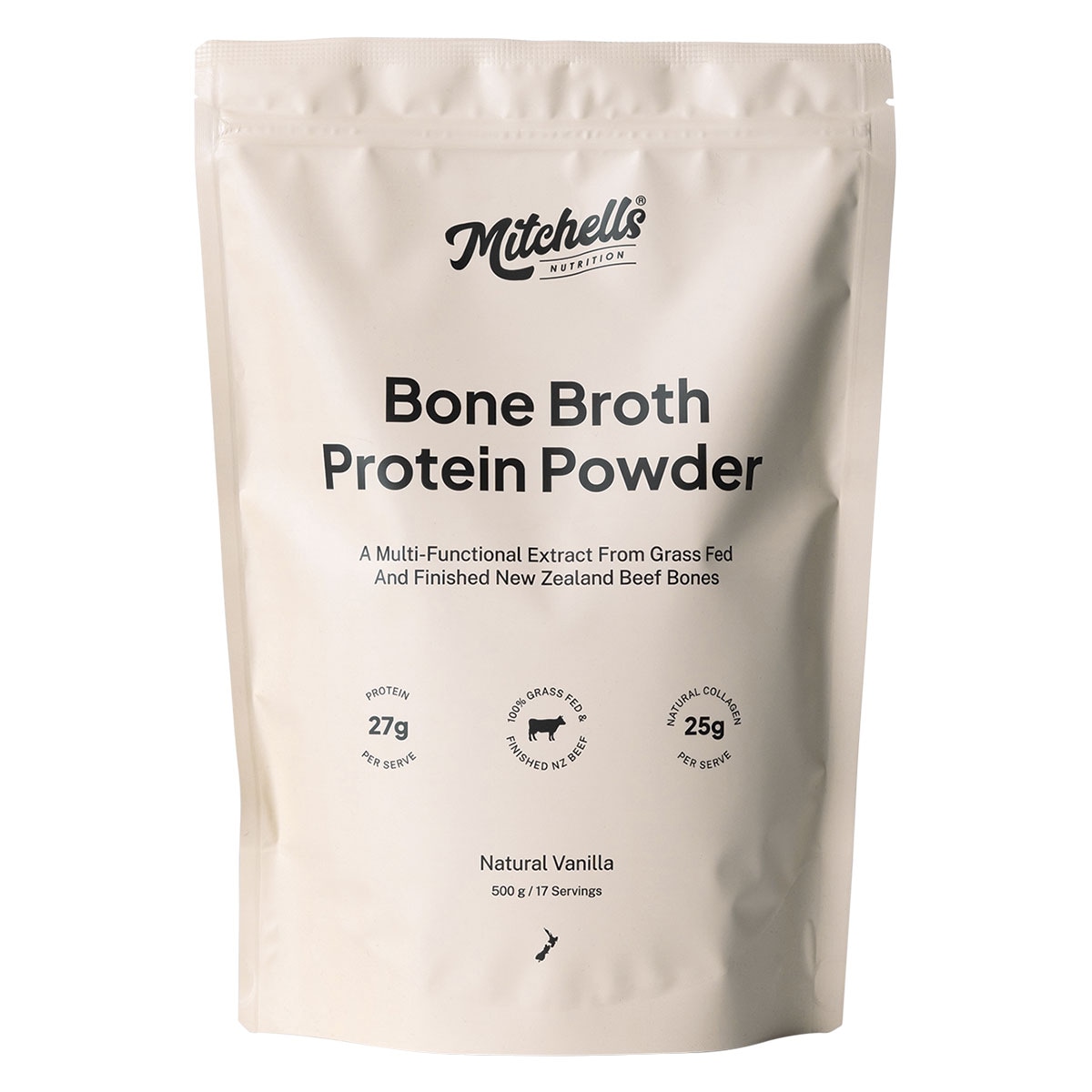 Buy Mitchells Nutrition Bone Broth Protein Powder Vanilla 500g - MyDeal ...