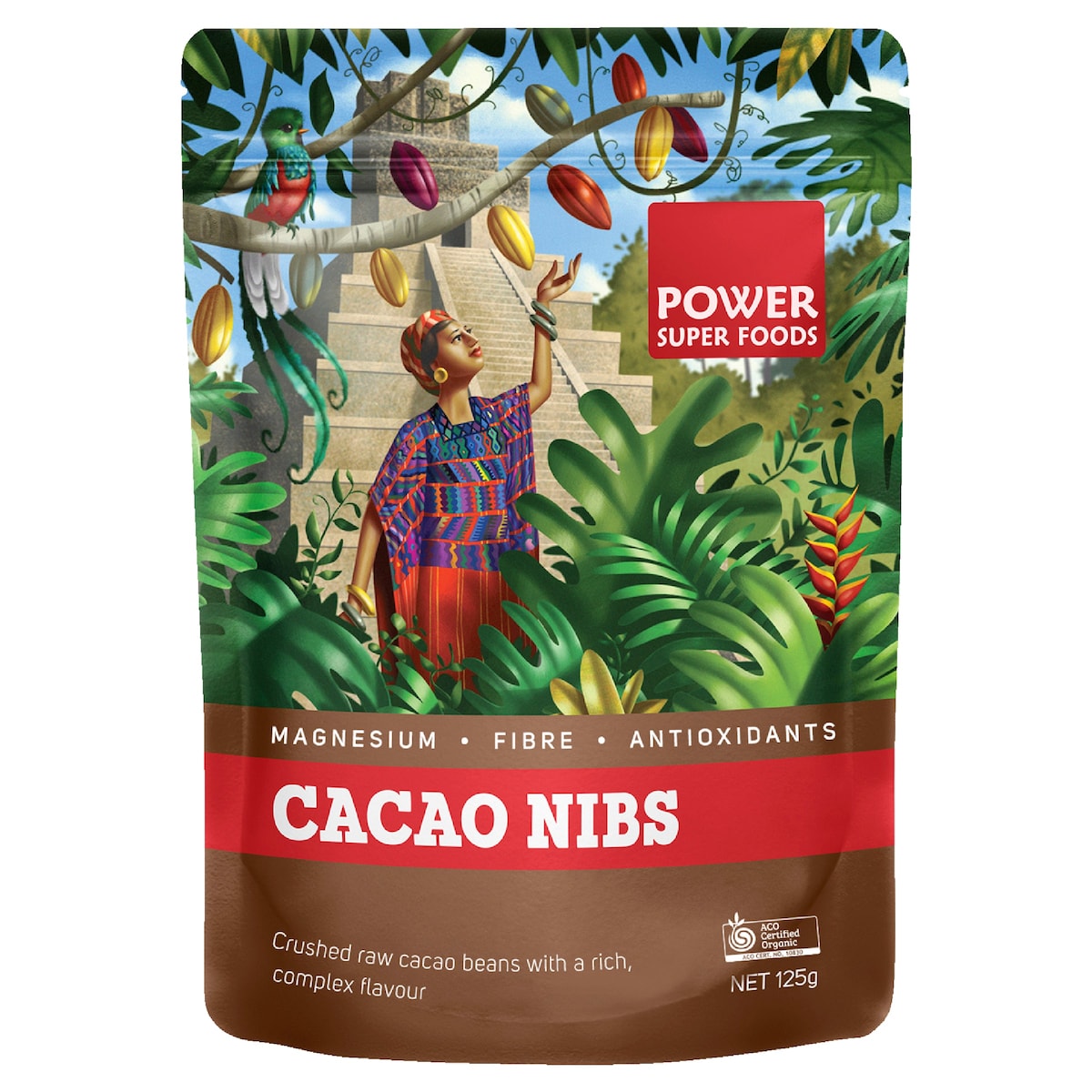 Buy Power Super Foods Raw Cacao Nibs Origin 125g - MyDeal Australia