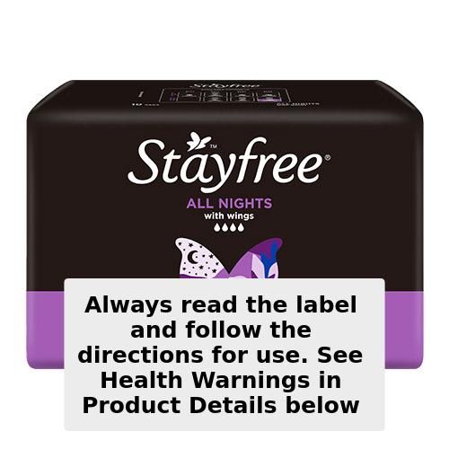 Buy Stayfree All Night Pads with Wings 10 Pack - MyDeal Australia