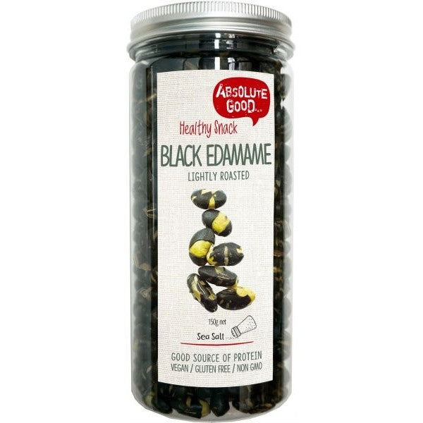 Buy Absolute Good Black Edamame Roasted Sea Salt 150g - MyDeal Australia
