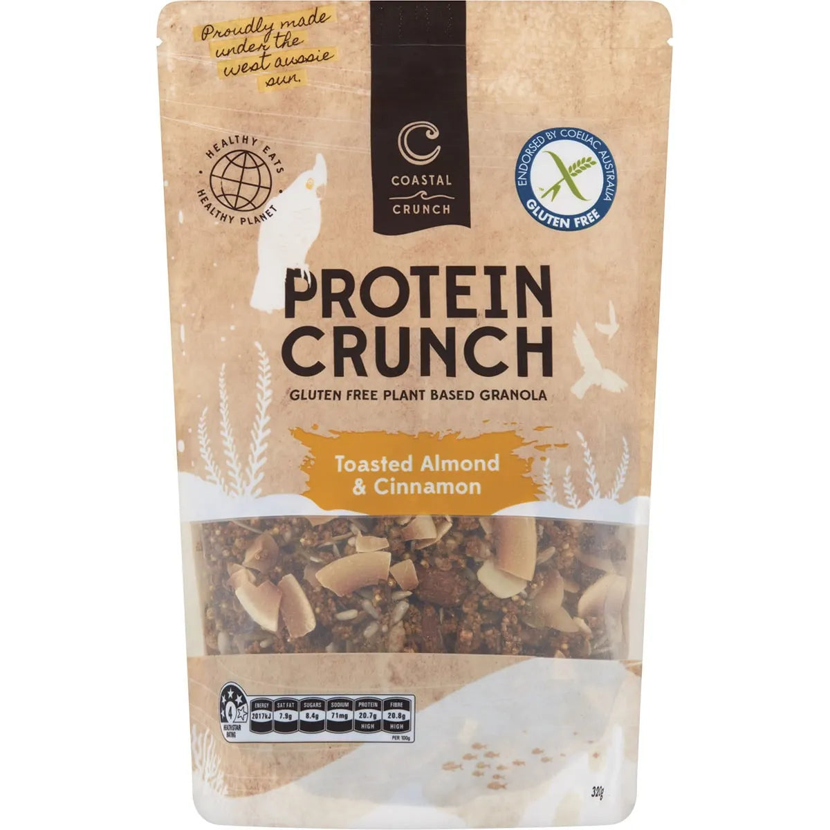 Buy COASTAL CRUNCH Protein Crunch Granola Toasted Almond & Cinnamon ...
