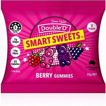Buy Double D Smart Sweets Berry Gummies G/F 35g - MyDeal Australia