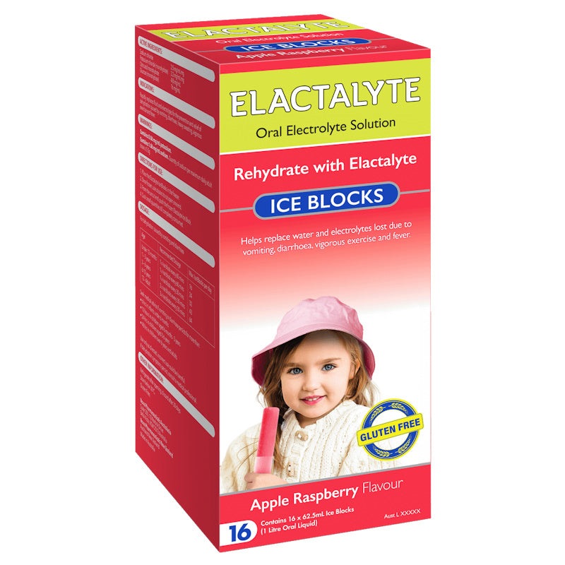 Buy Elactalyte Electrolyte Ice Blocks Apple Raspberry 16 Pack - MyDeal ...