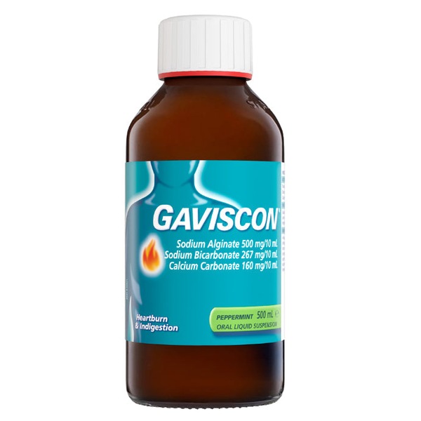 Buy Gaviscon Peppermint Oral Liquid Suspension 500ml - MyDeal Australia