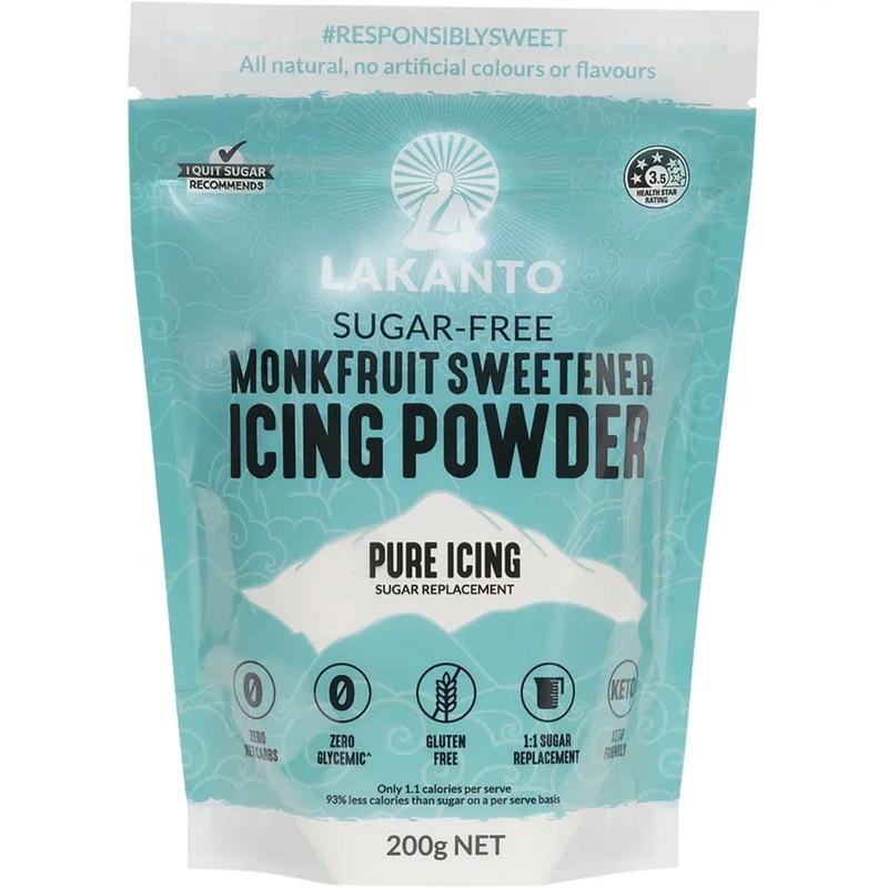 Buy LAKANTO Icing Powder - Monkfruit Sweetener Icing Sugar Replacement ...