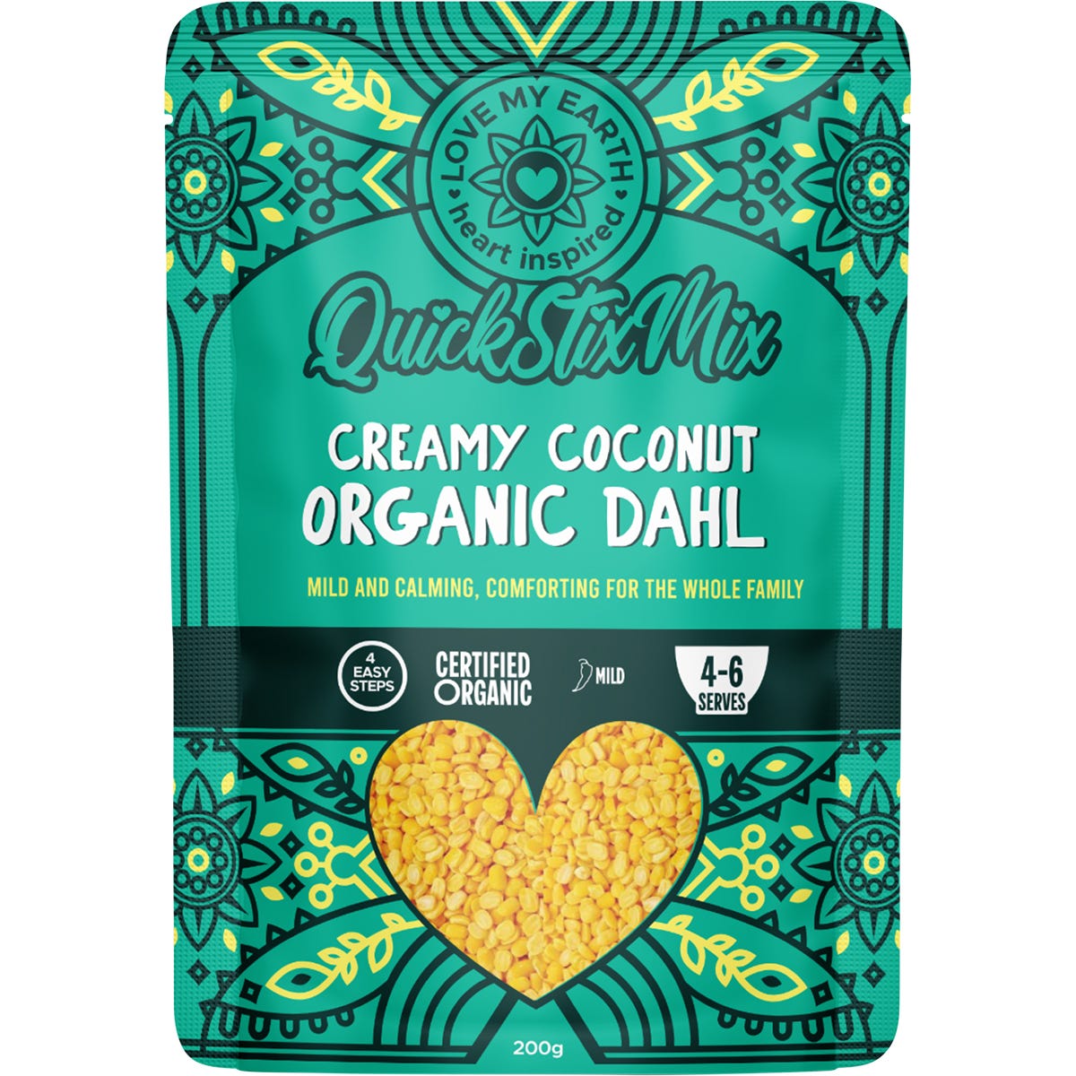 Buy Love My Earth Quick Stix Mix Organic Dahl Creamy Coconut 200g ...