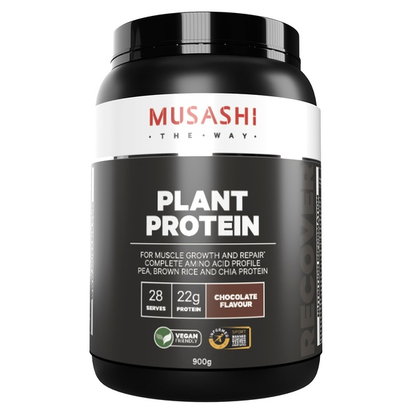 Buy Musashi Plant Protein Chocolate 900g - MyDeal Australia