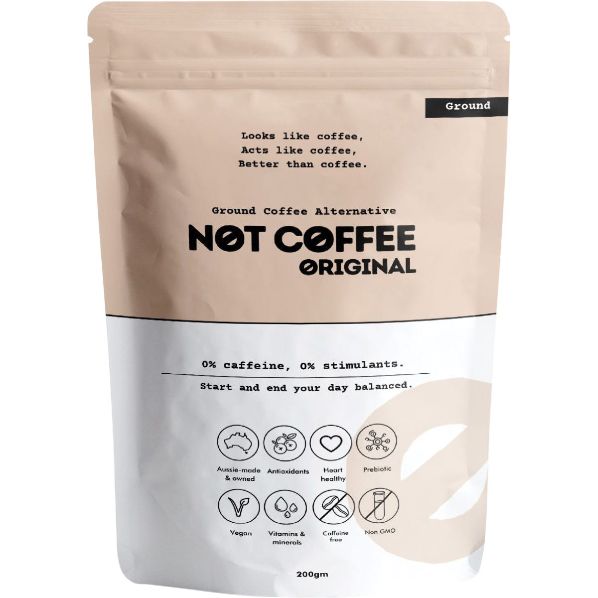 Buy Not Coffee Ground Coffee Alternative Original 200g - MyDeal Australia