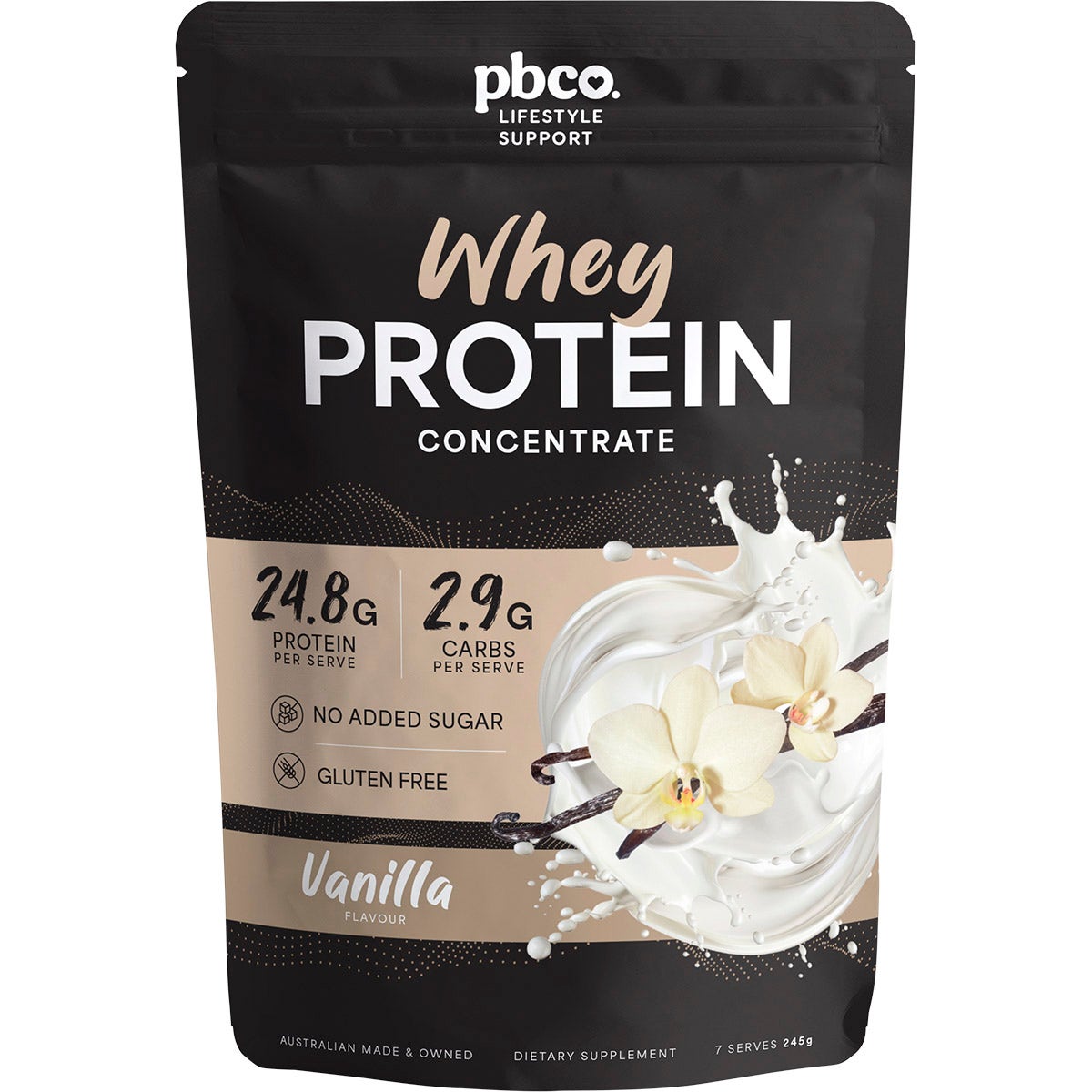 Buy PBCo Whey Protein Concentrate Vanilla 245g - MyDeal Australia