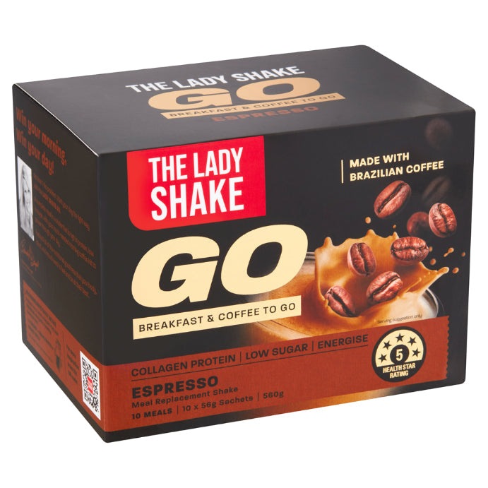 Buy THE MAN SHAKE GO Espresso 56g x 10 Sachets - MyDeal Australia