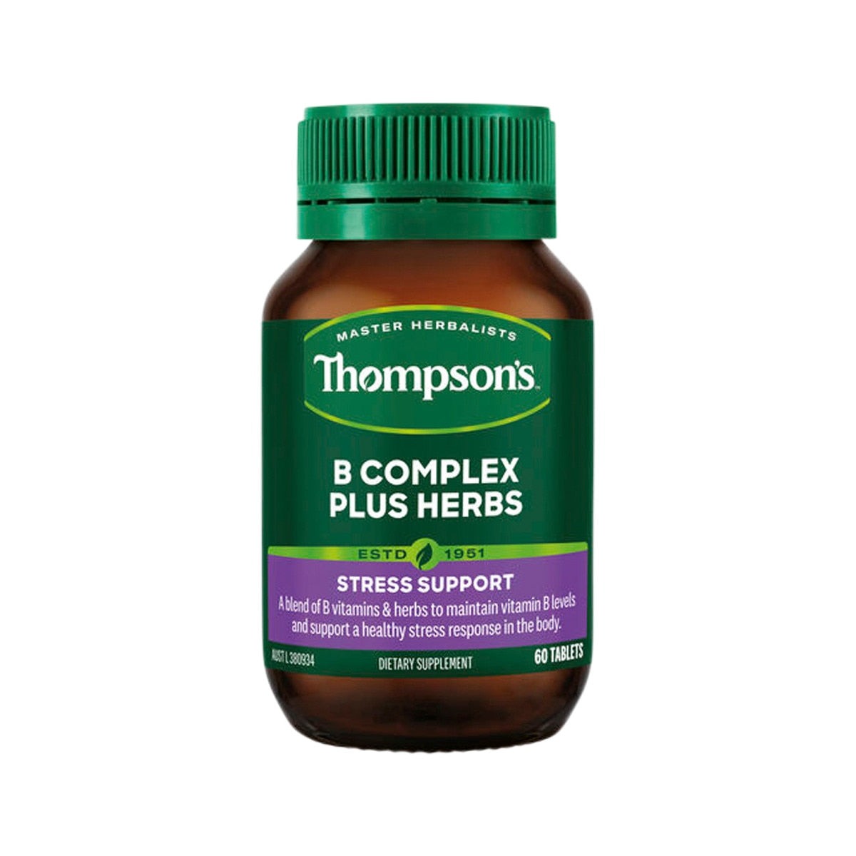Buy Thompson's B Complex Plus Herbs 60 Tablets - MyDeal Australia
