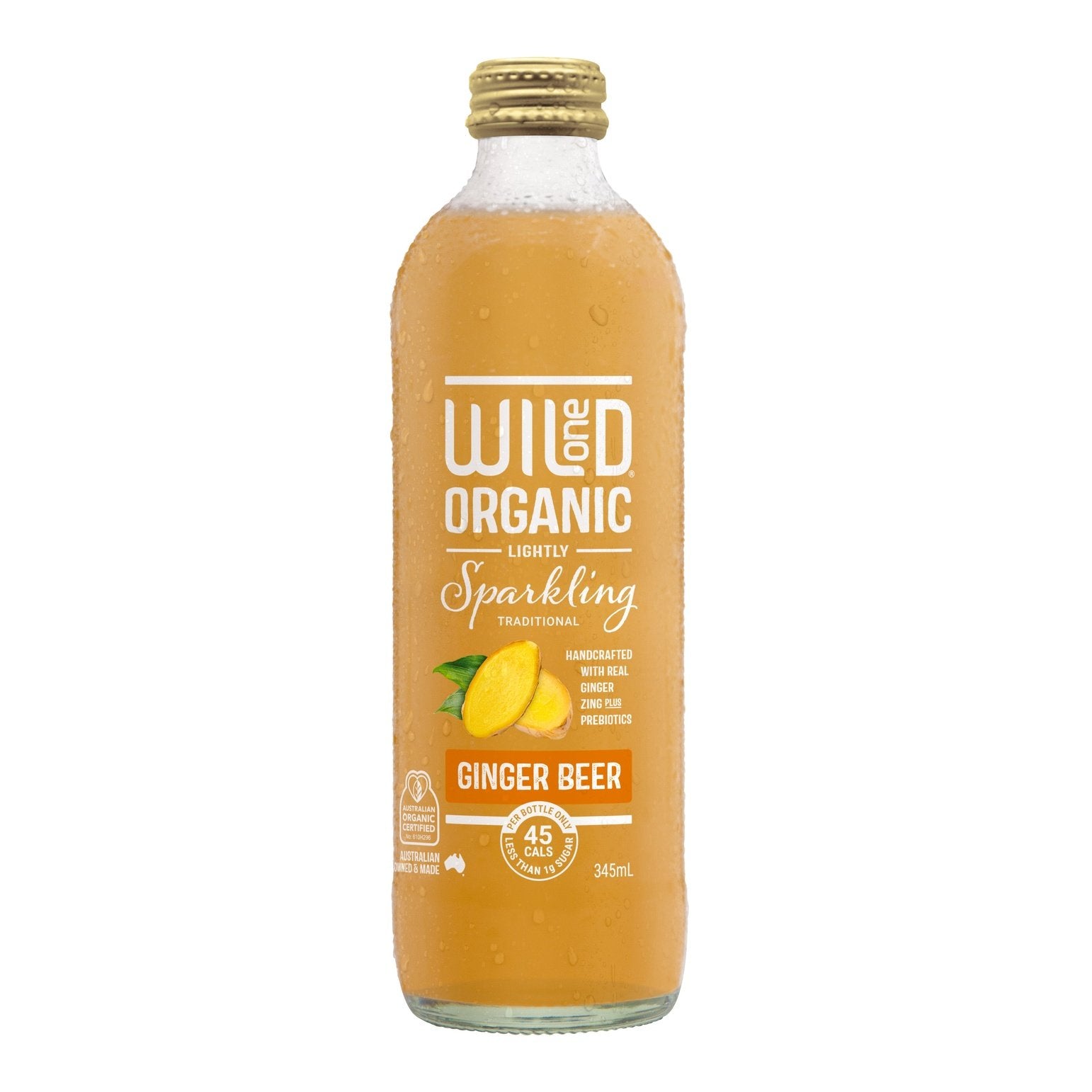 Buy Wild One Sparkling Water Ginger Beer 345ml (Pack of 12) - MyDeal ...