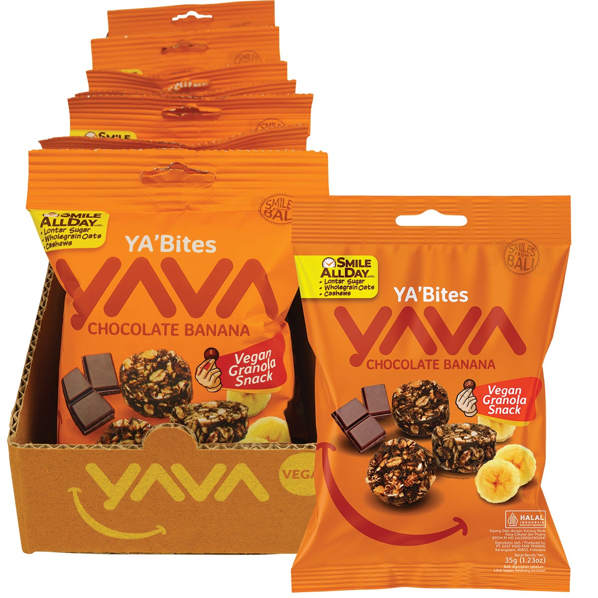 Buy YAVA YA'Bites Granola Snack Chocolate Banana 8x35g - MyDeal Australia