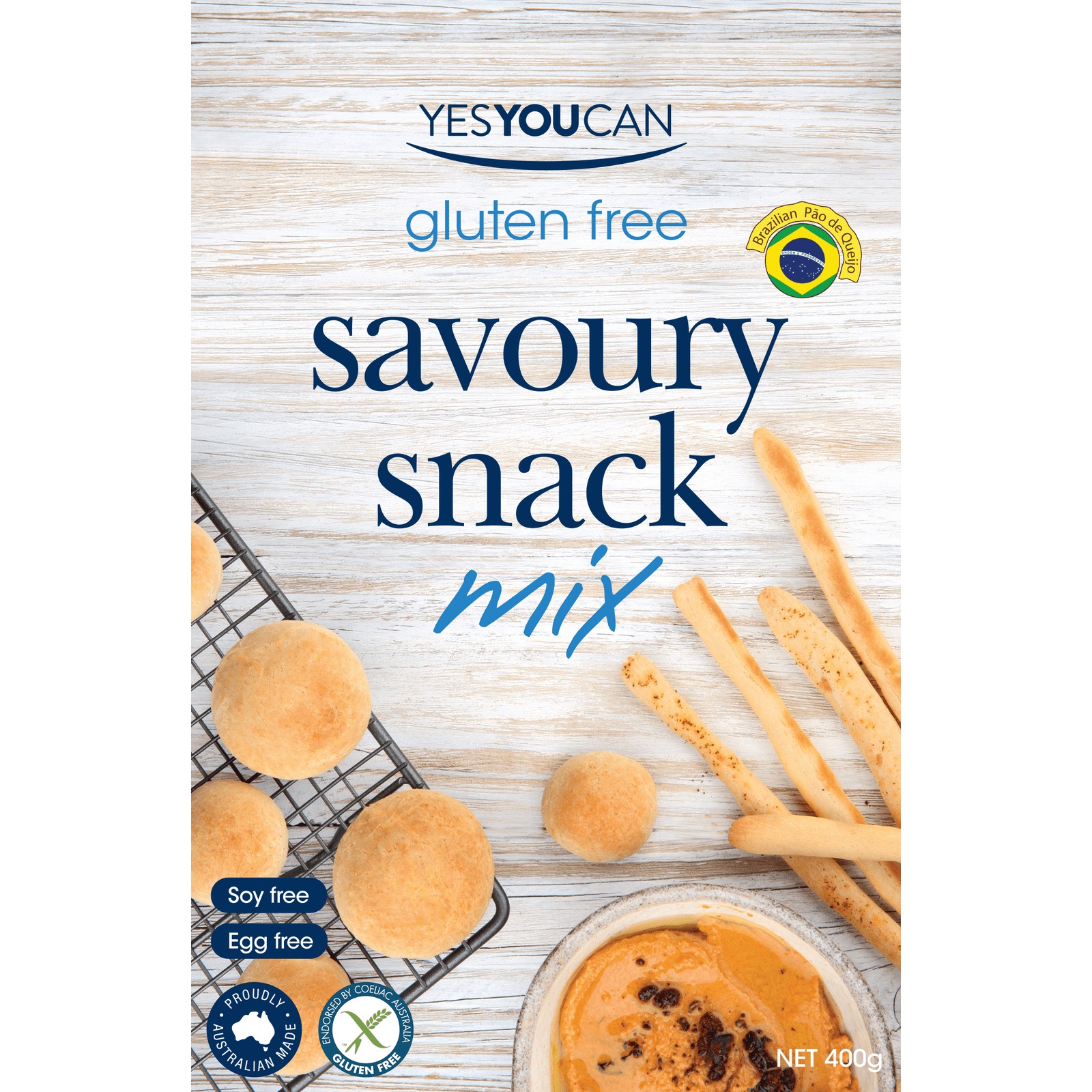 Buy Yesyoucan Savoury Cheese Snack 400g(Pack of 6) - MyDeal Australia