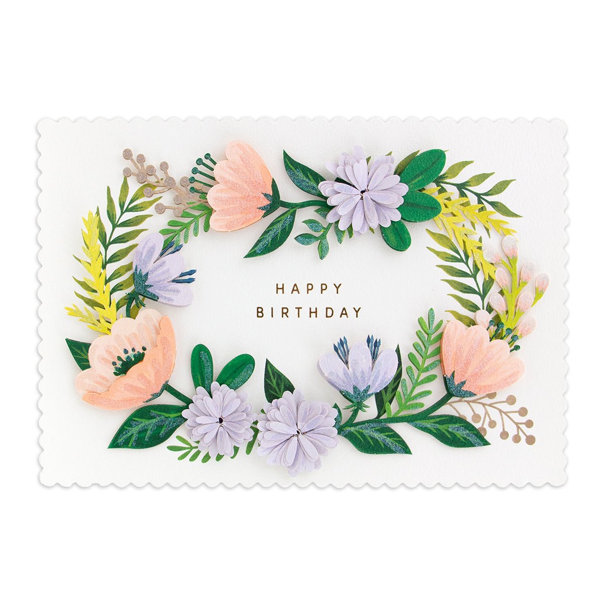 Buy Hallmark Signature Birthday Card - Floral Wreath - MyDeal Australia