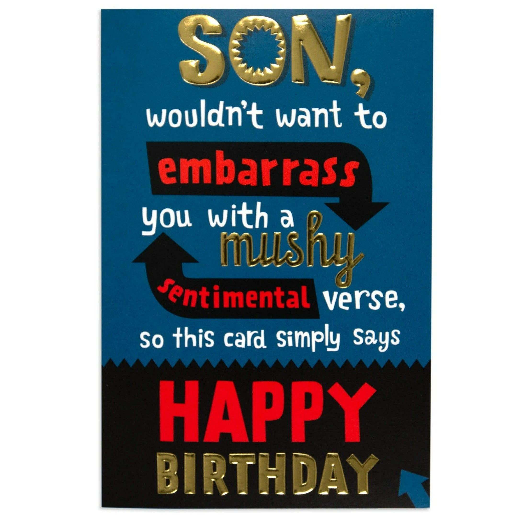 Buy Sweet & Silly Totally Not Embarrassing Son Birthday Card - MyDeal ...