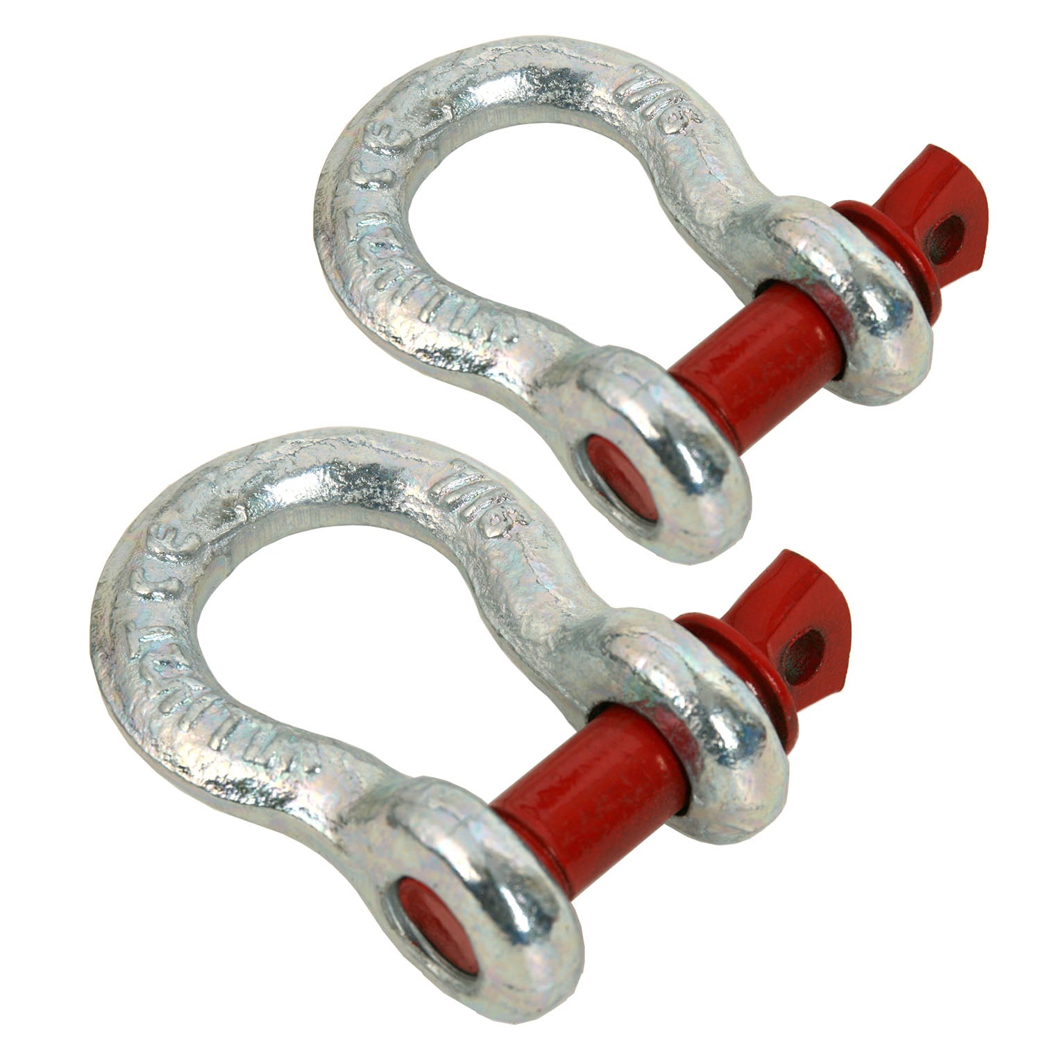 Buy 2 x Bow Shackles WLL 1.5T Rated 11mm 4WD Recovery Tow Car Trailer ...