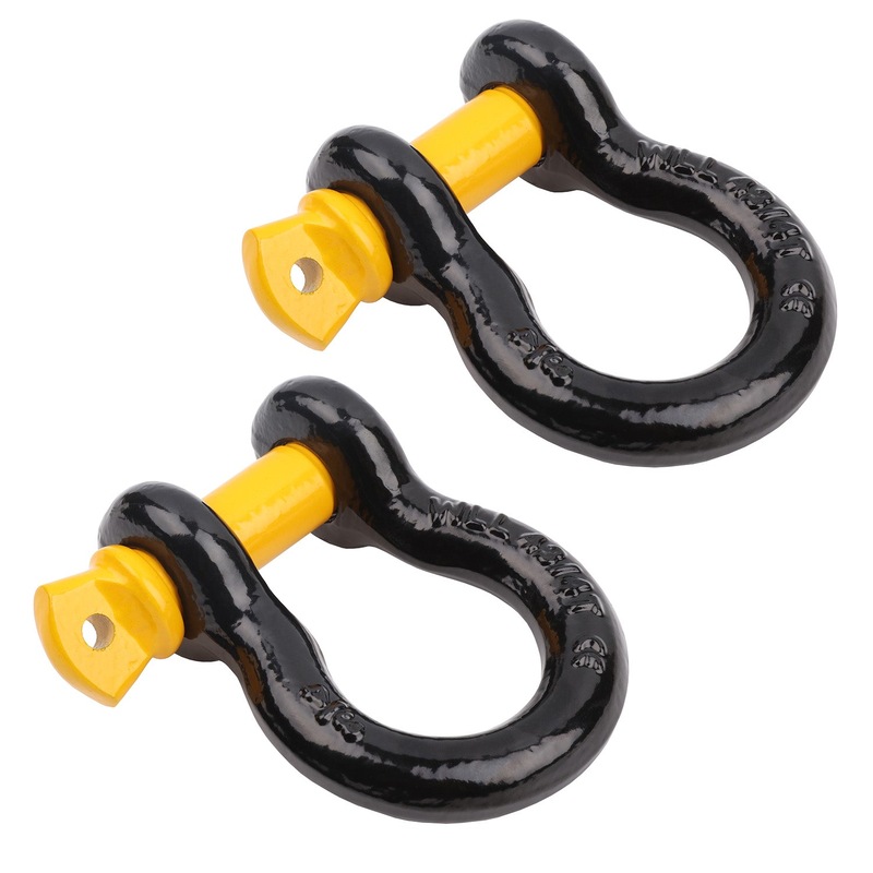 Buy 2 x Bow Shackles WLL 4.75 T Rated 19mm 4WD Recovery Tow Car Trailer ...