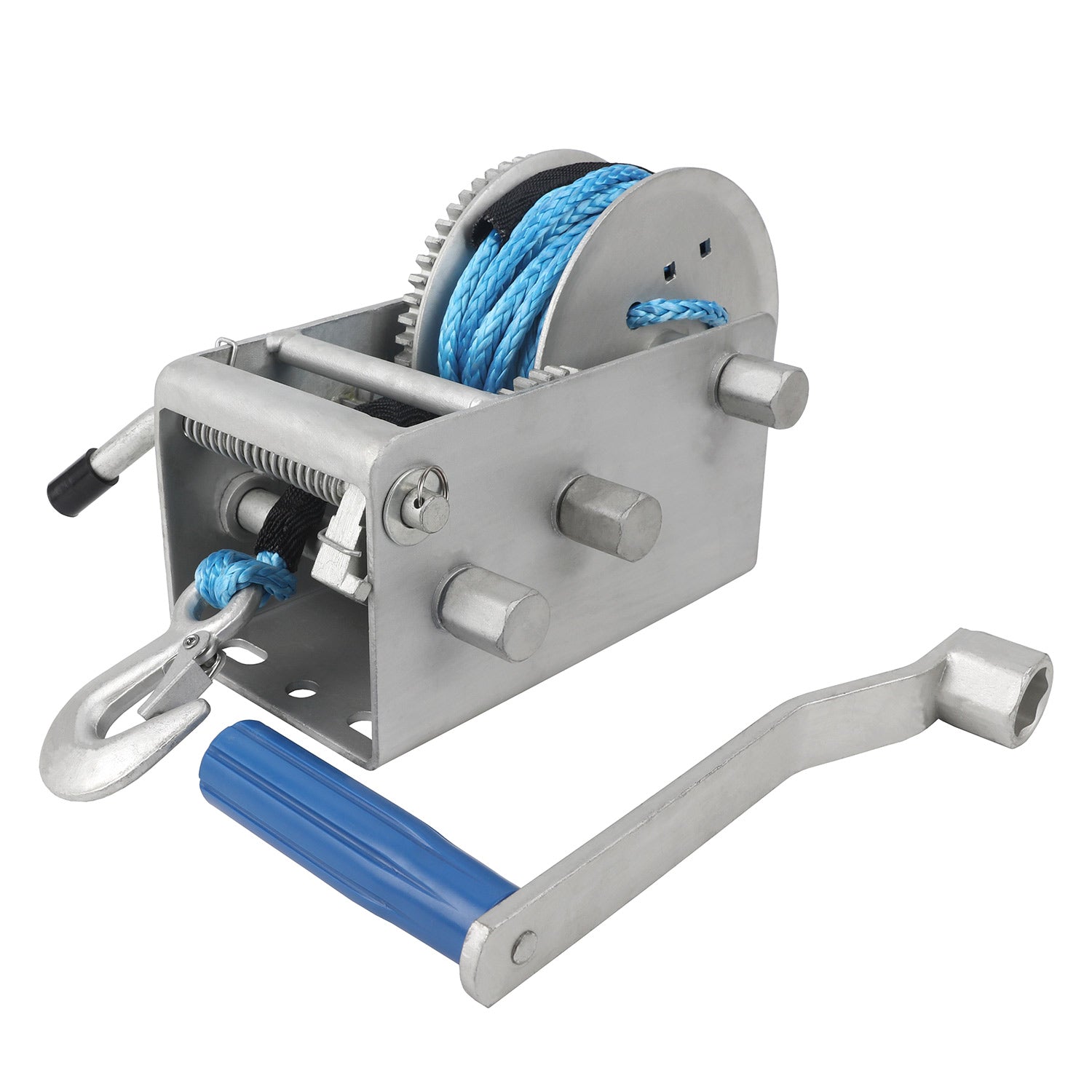 Buy 2000KG Hand Winch Dyneema Rope 3 Speed 7mm X 8M Winch Rope Marine ...