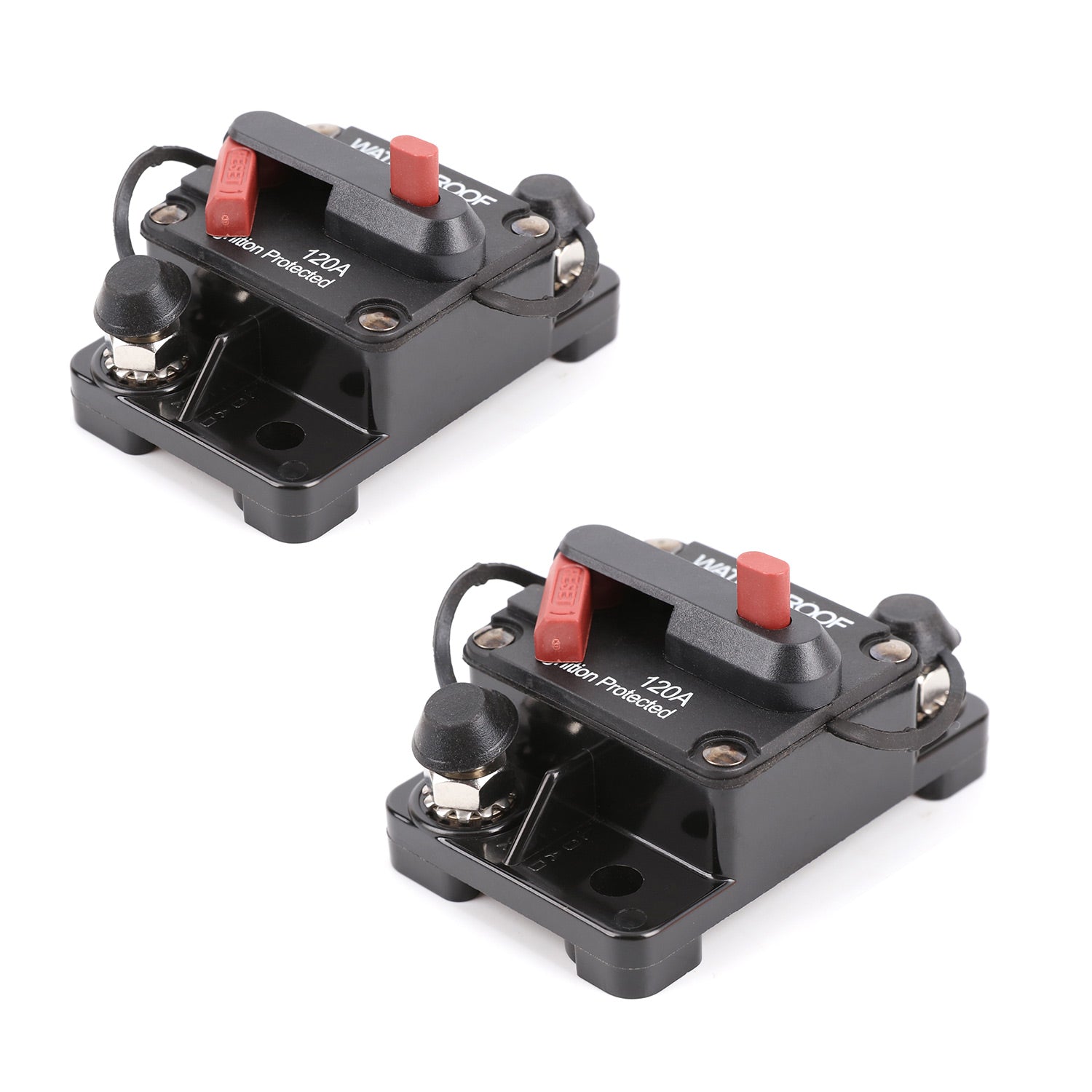 Buy 2x 120A AMP Circuit Breaker Dual Battery IP67 Waterproof 12V 24V ...