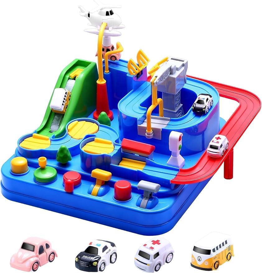 Buy FOHOA Kids Race Track Car Adventure Toys, City Rescue Preschool ...