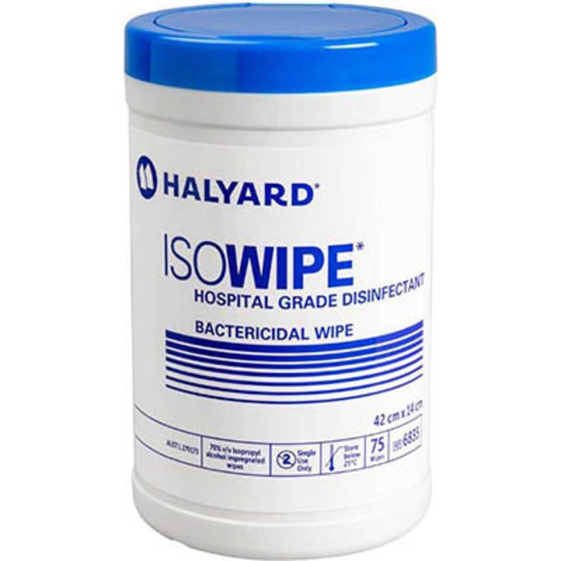 Buy HALYARD ISOWIPE HOSPITAL GRADE DISINFECTANT BACTERICIDAL WIPES TUB ...