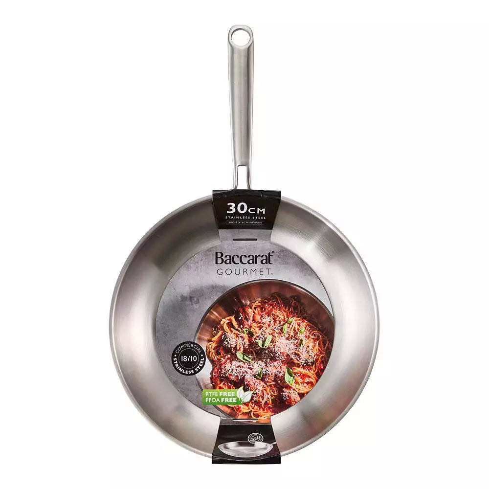 Buy Baccarat 30cm Frying Pan - Gourmet Stainless Steel Frypan Deep Pan ...