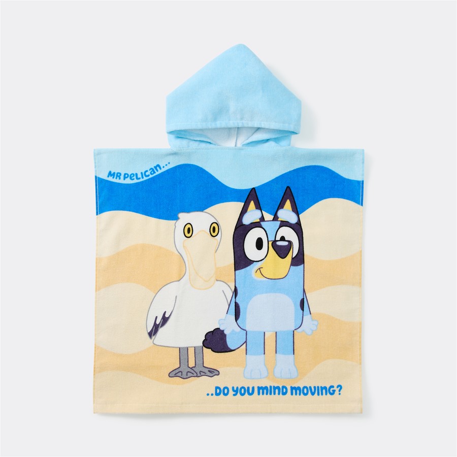 Buy Bluey Hooded Beach Towel - Kids Toddler Cotton Absorbent Bingo ...