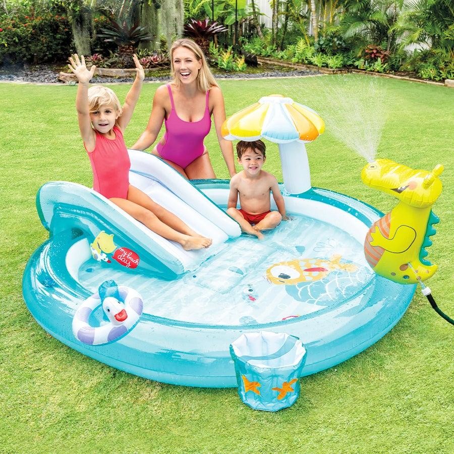 Buy Intex Inflatable Gator Swimming Pool - Inflatable Toddler Kids ...