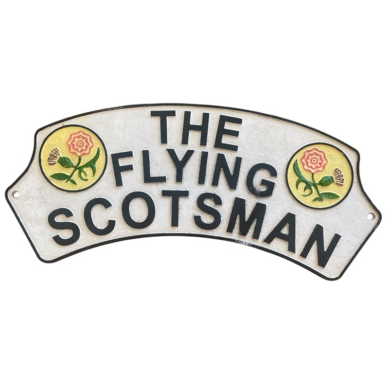Buy The Flying Scotsman Thistle Cast Iron Train Sign 40cm - MyDeal ...
