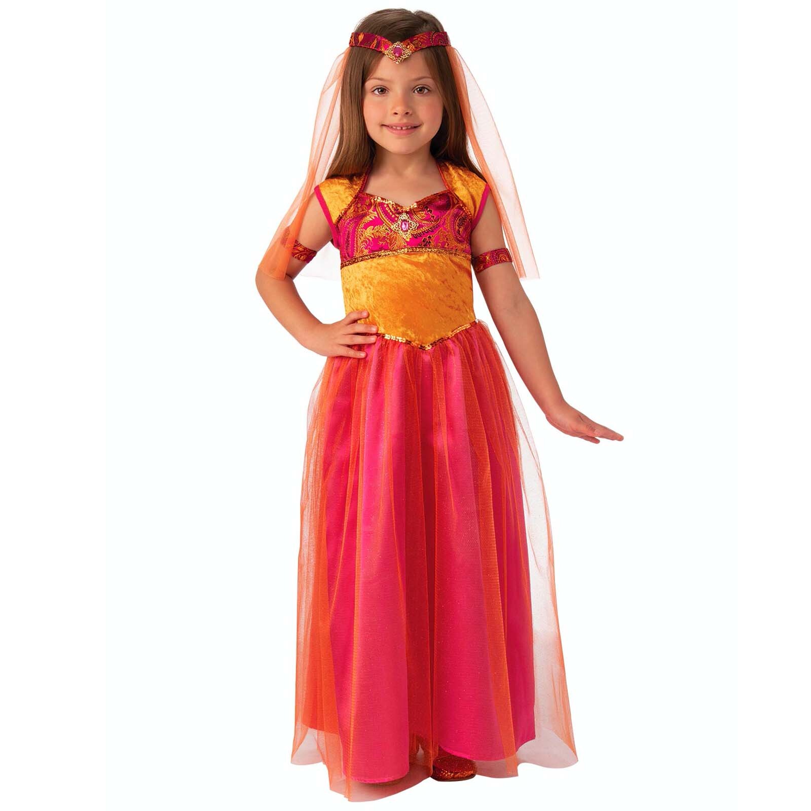 Buy Bollywood Costume (Dress, Headpiece, Cuffs) - Girls - MyDeal Australia