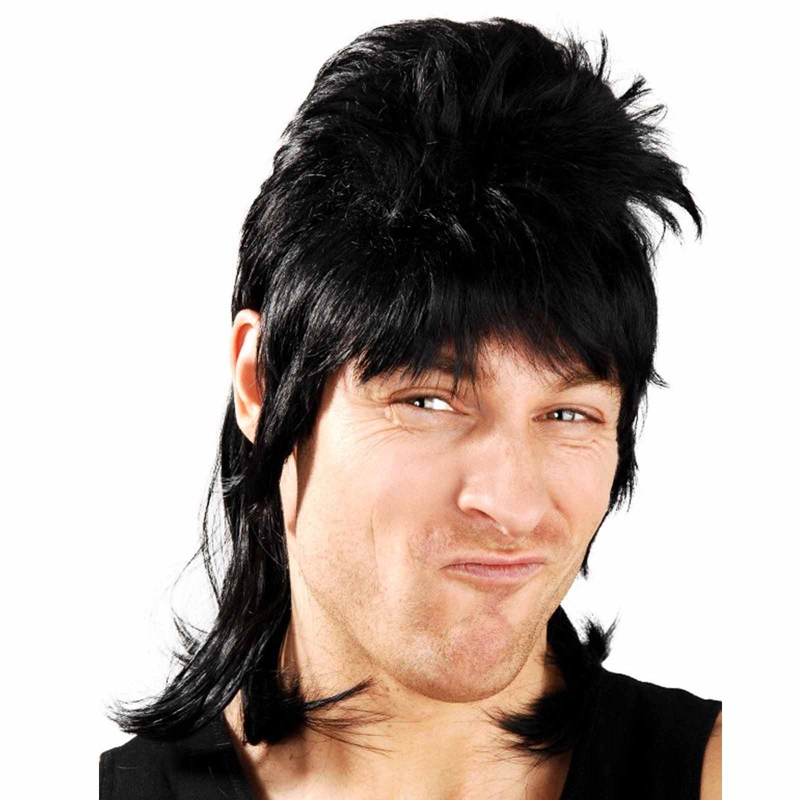 Buy Dazza Black Mullet Wig 1980s Bogan - Mens - MyDeal Australia