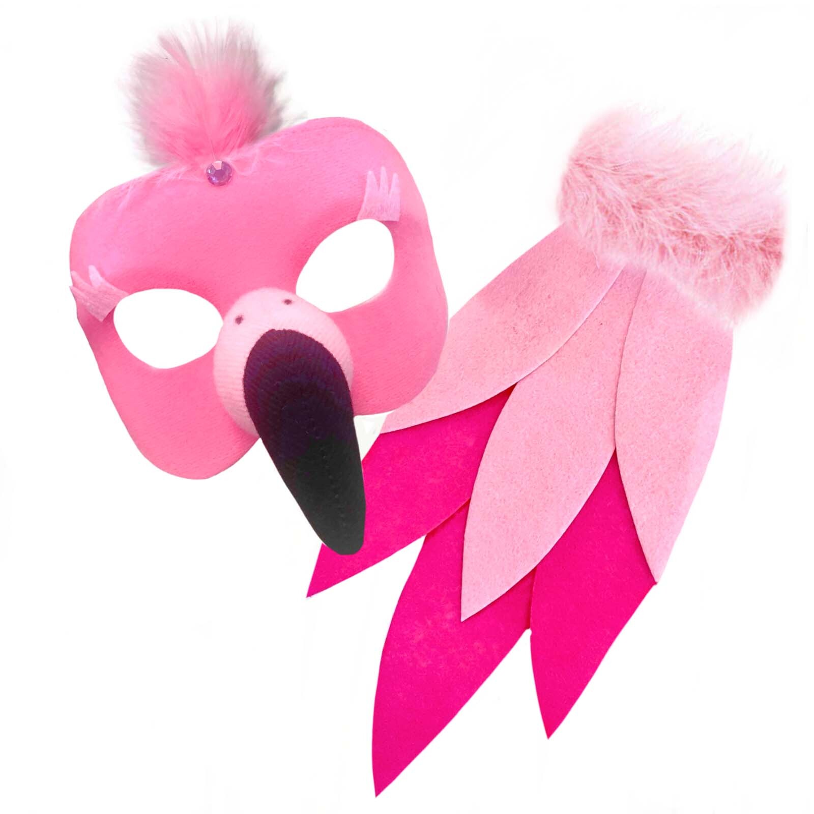 Buy Flamingo Deluxe Mask & Tail Set - Child Size - MyDeal Australia