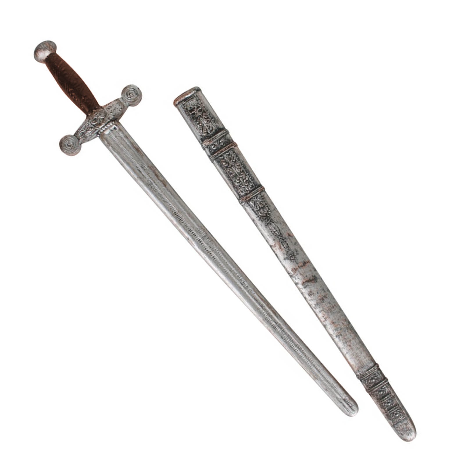 Buy Medieval Knight Sword with Sheath Costume Accessory Prop - Wood ...