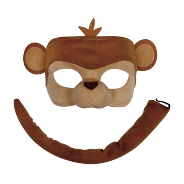 Buy Monkey Deluxe Mask & Tail Set - Child Size - MyDeal Australia