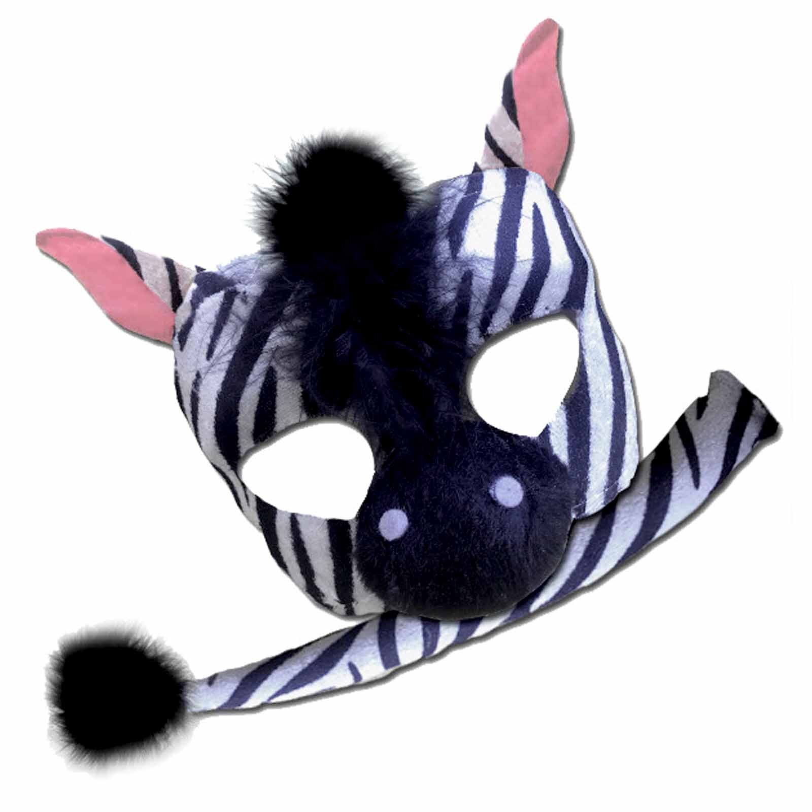 Buy Zebra Deluxe Mask & Tail Set - Child Size - MyDeal Australia