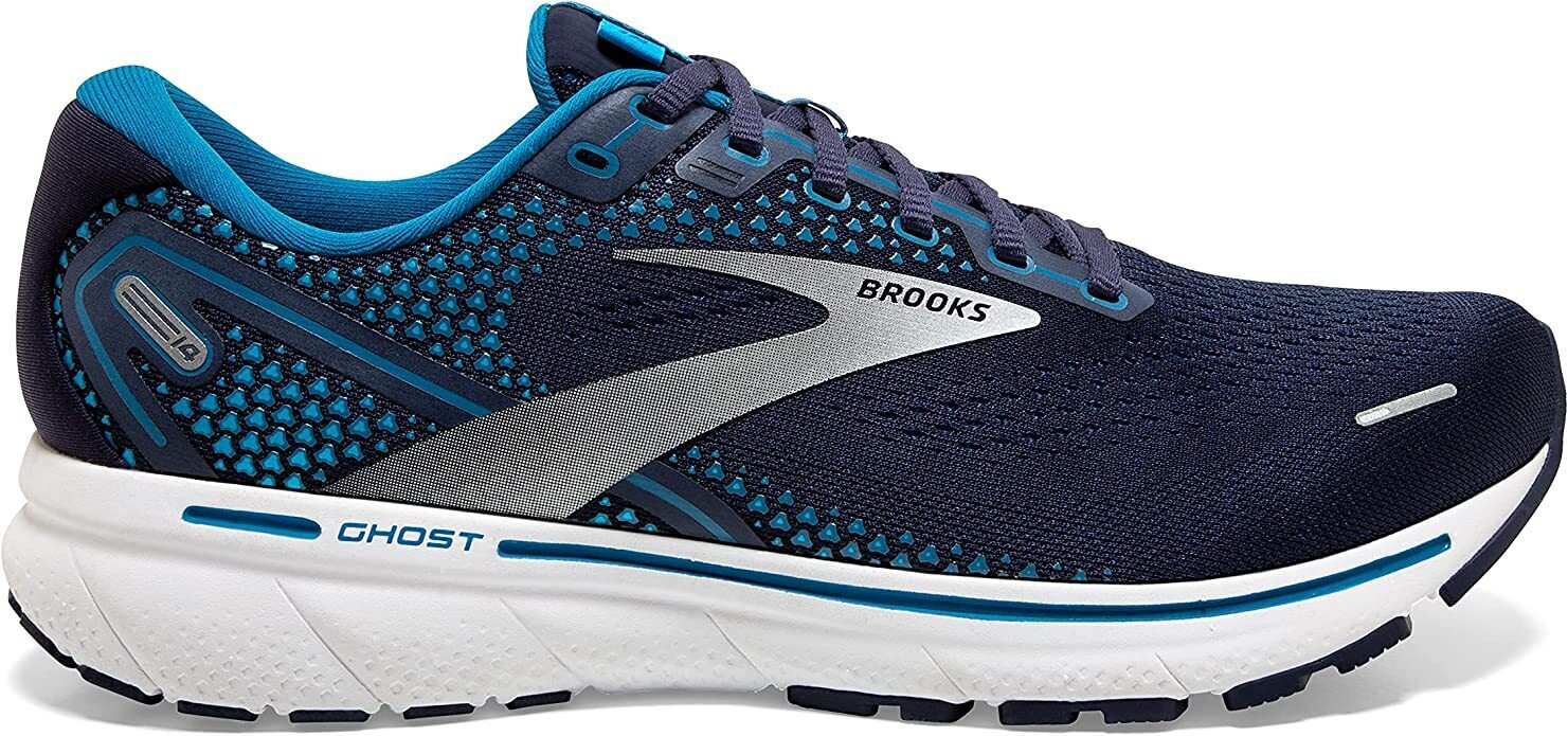 Buy Brooks Mens Ghost 14 Neutral Shoes Runners Sneakers Width (D)- Navy ...